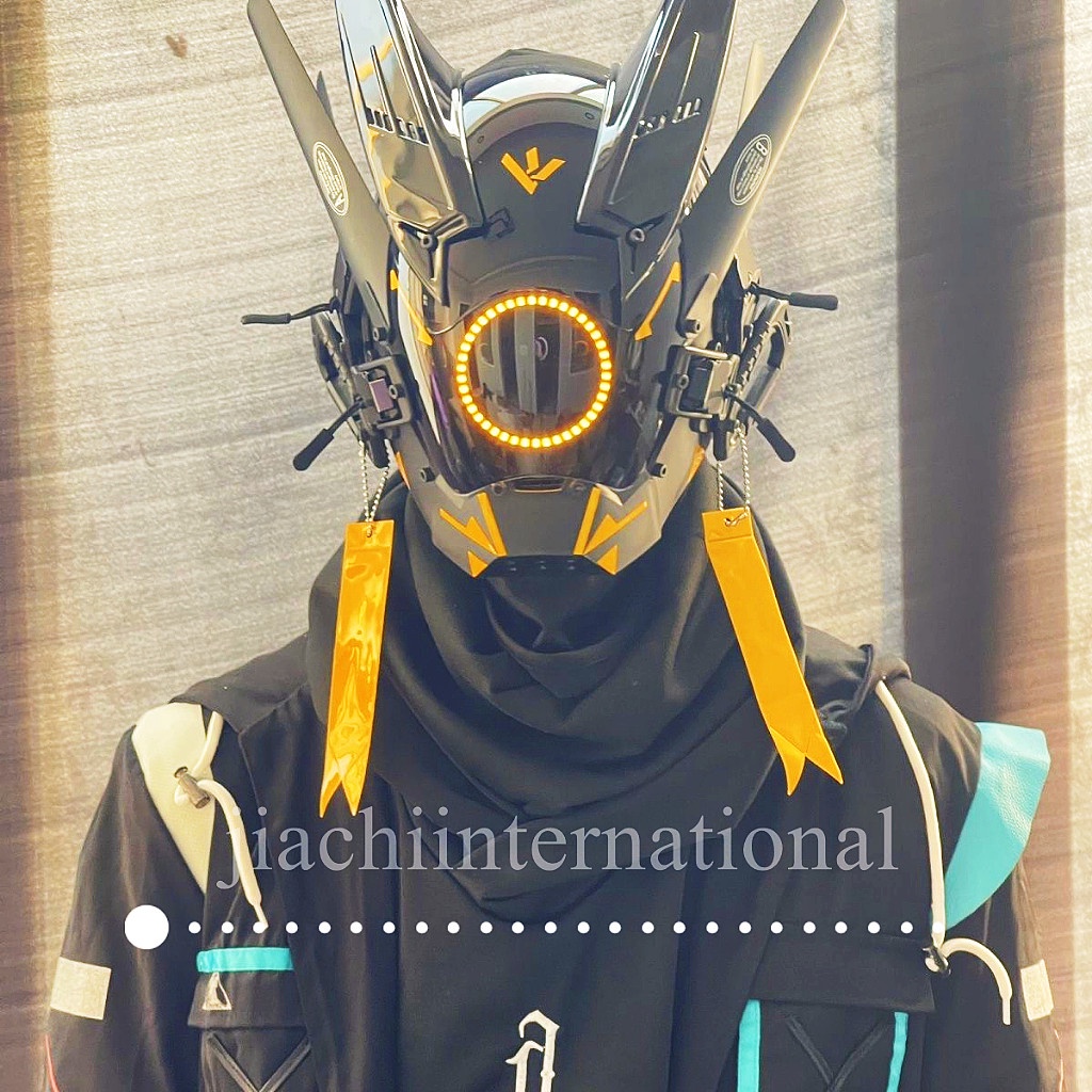 Glowing Mask Role-Playing Mask Cyberpunk Mask Party Cosplay Science ...