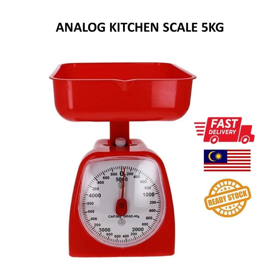 Analogue Kitchen Weighing Scale 5KG Penimbang Berat Analog Timbang ...