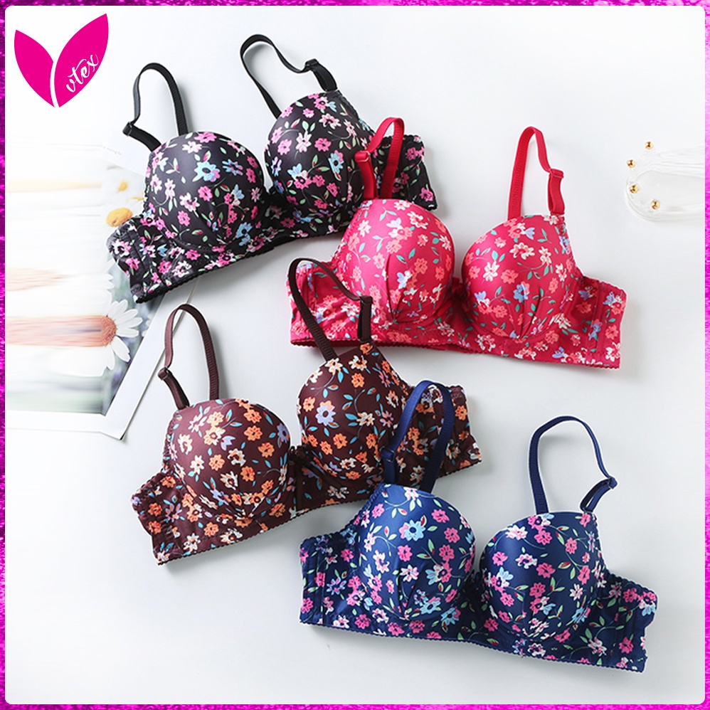 ERICA FLORAL PLUS SIZE WIRED BRA | Shopee Malaysia