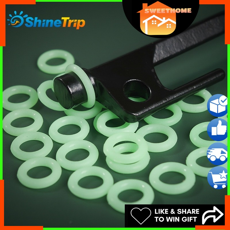 20pcs/Pack Circle Ring For Tent Pegs High Reflective Luminous Silicone ...