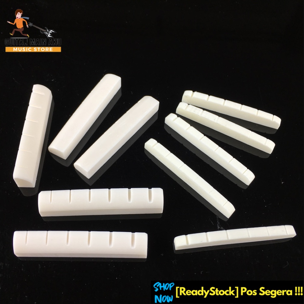 Slotted Ox Bone Nut For 6 String ST TL SG Electric Guitar Bass Fender ...