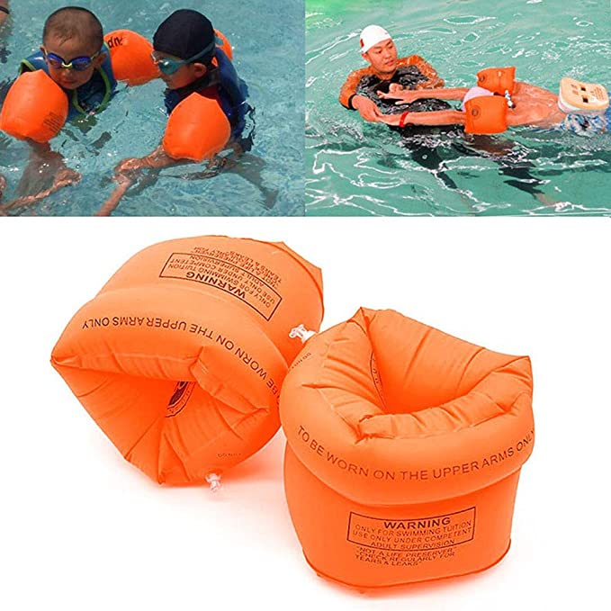 (2 Pieces) MILANDO Swim Arm Float Inflatable Round Water Double Airbag ...