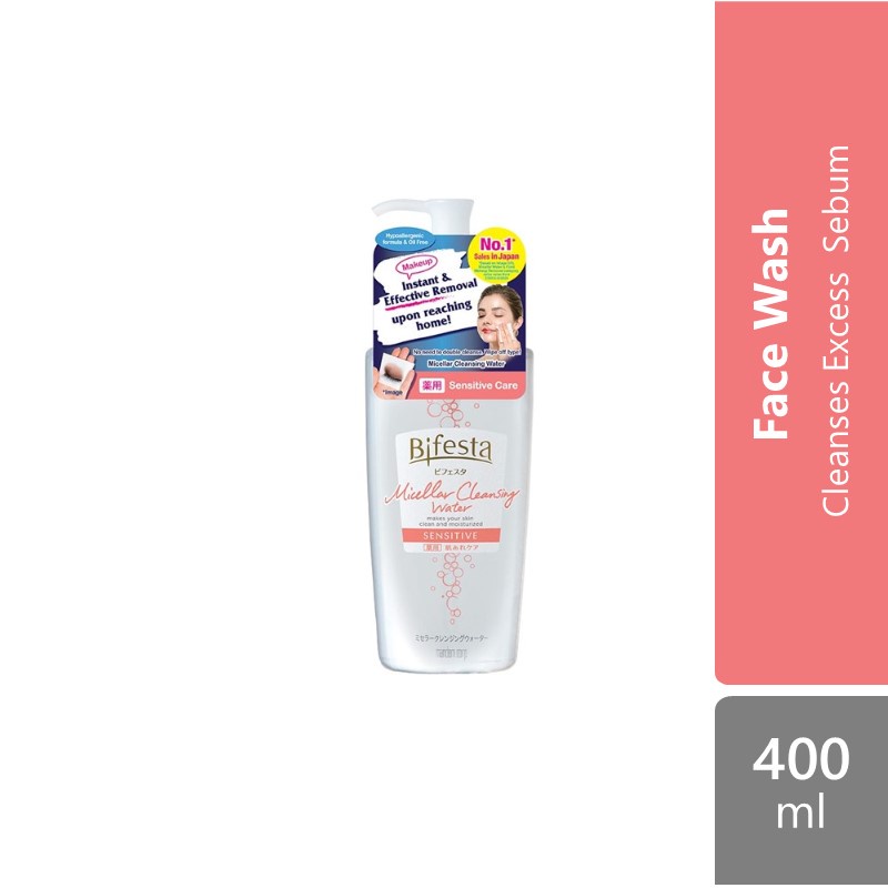 Bifesta Micellar Cleansing Water400ml ( Sebum Sensitive Brightup Moist ...