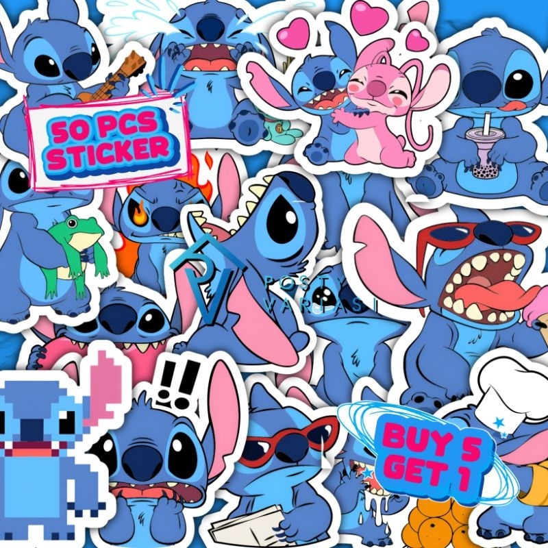50pcs STICKER PACK STITCH ANGEL | Disney STITCH Stickers For HP LAPTOP ...