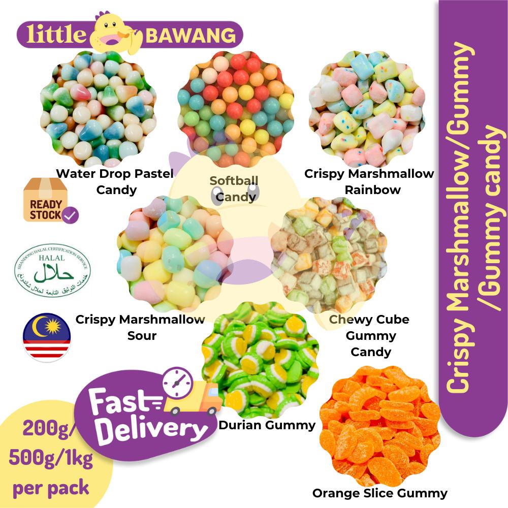 Crispy Marshmallow Gummy Candy Gummy Assorted Flavor 200g 500g 1kg Per Pack | Shopee Malaysia