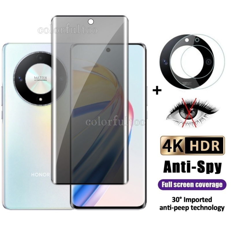 Honor X9c Smart 5G Private Tempered Glass Anti-Spy Full Cover Screen Protector Anti Peek Privacy ...