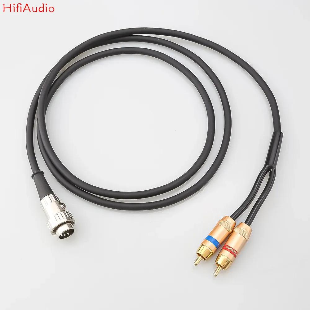 NAIM 5 Pin Din Twist Locking connector to Stereo RCA Phono Cable Stereo ...