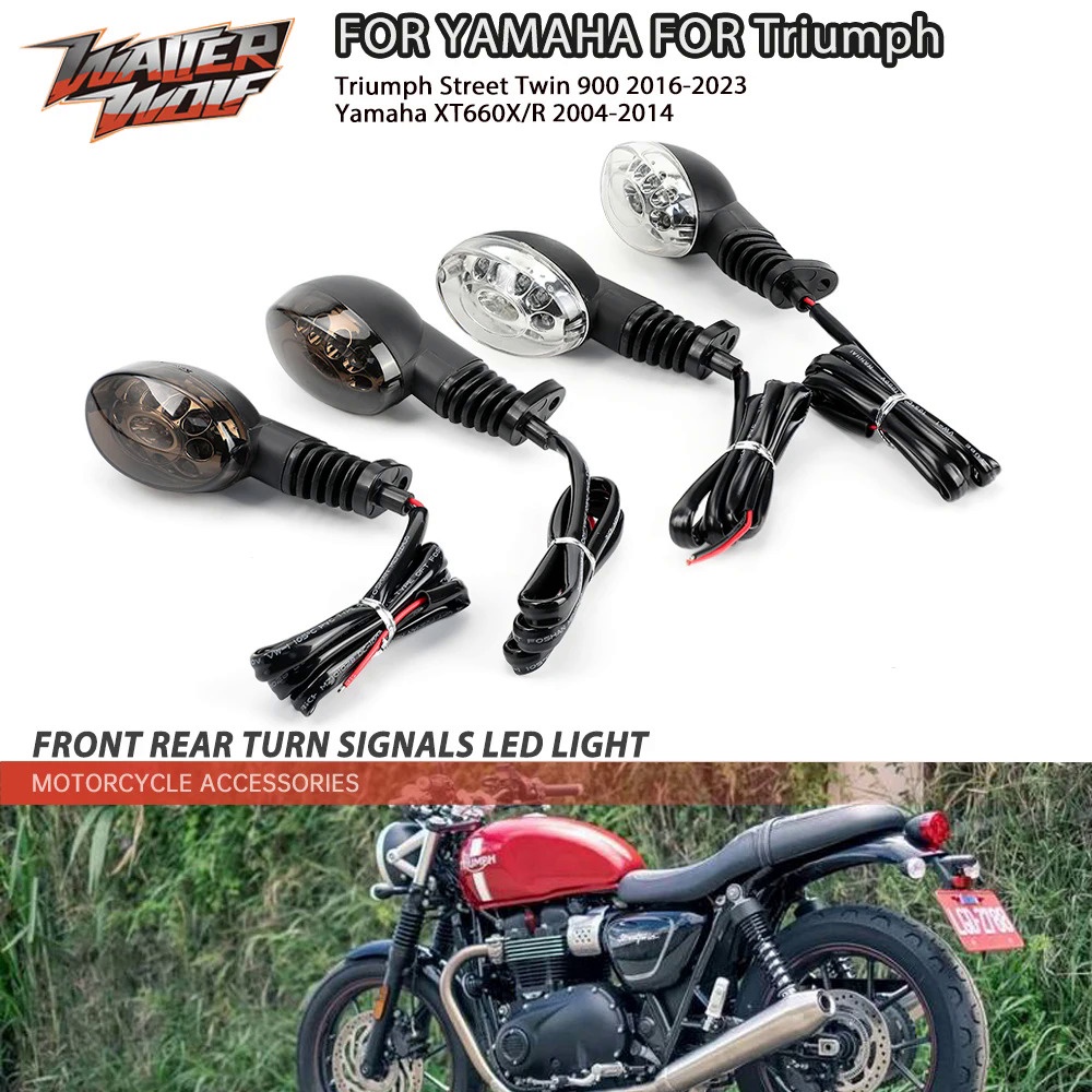 Front Rear LED Turn Signals Light For Triumph Street Twin Scrambler 900 ...