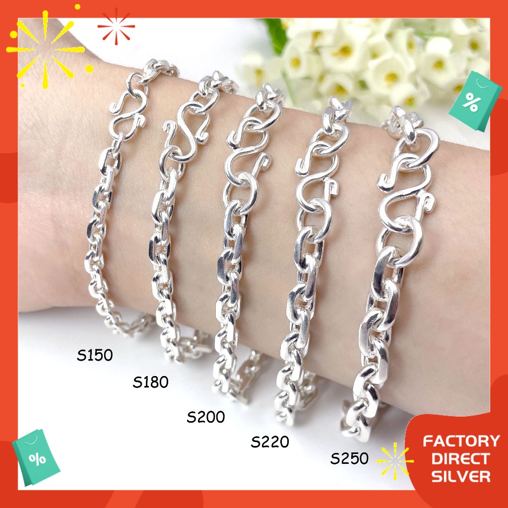 Factory Direct #N130 Pure Silver 990 Sauh Bracelet For Men - Gelang ...