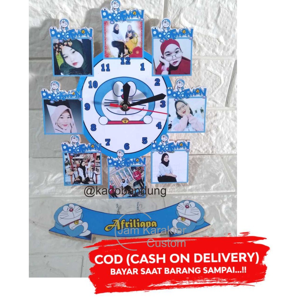 Doraemon Character Wall Clock Custom Photo Free to Request According to ...