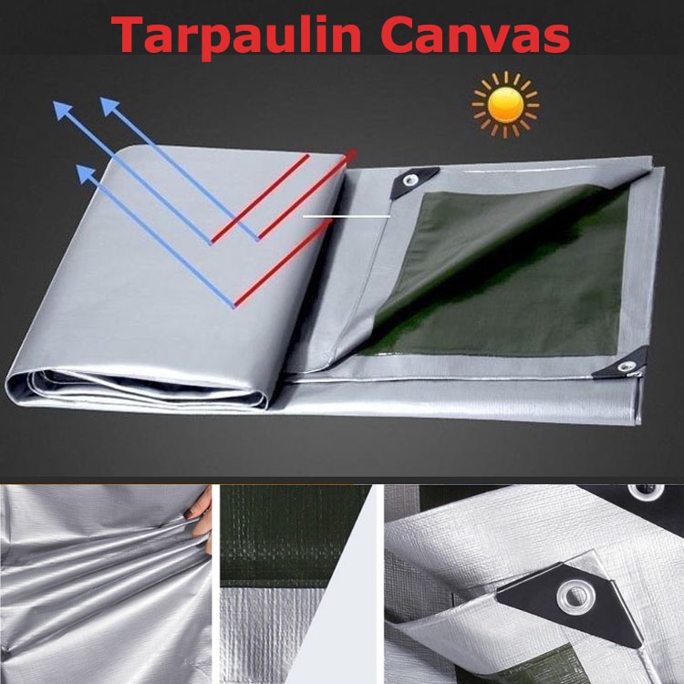Tarpaulin Canvas Canopy Sunshade Insulation Heavy Duty Tarp Rainproof ...