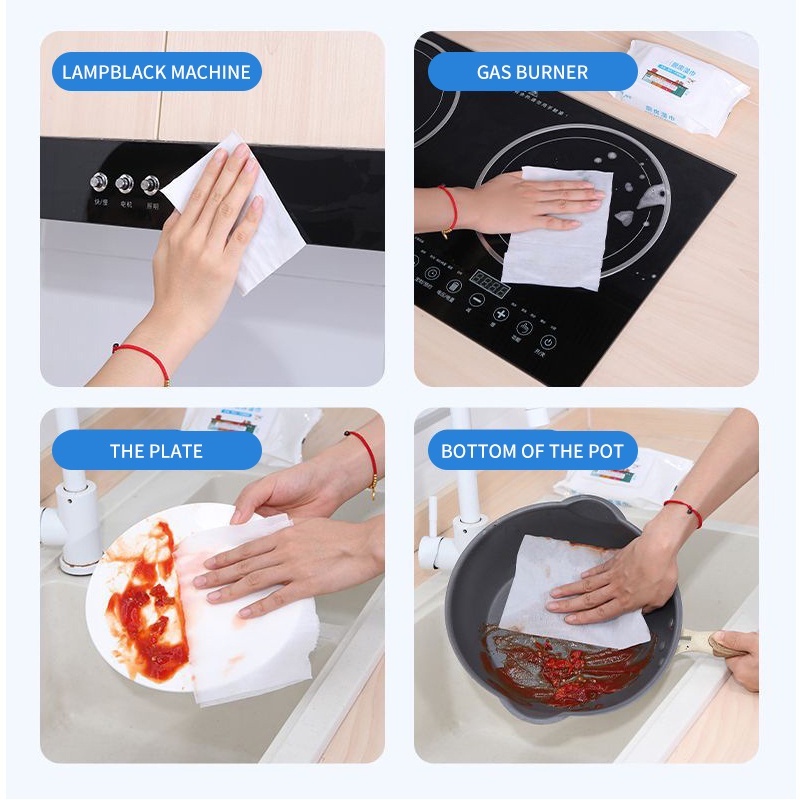 80Pcs Kitchen Wipes Kitchen Towel Tissue Kitchen Cleaning Wipes Strong ...