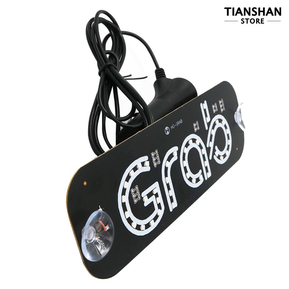 INT- 12V GRAB Taxi UBER LIBER LYFT LED Advertising Sign Indicator Light ...