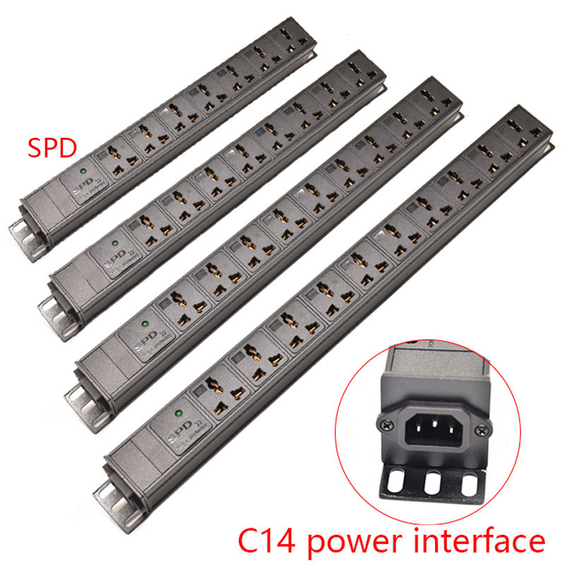 Server Rack Pdu Power Distribution Unit C14 Power Input 2 12 Ways Universal Extension Socket Led