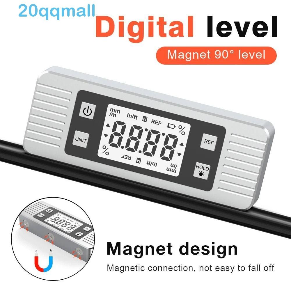 QQMALL Protractor Inclinometer, 90 Degree Angle Protractor Digital ...
