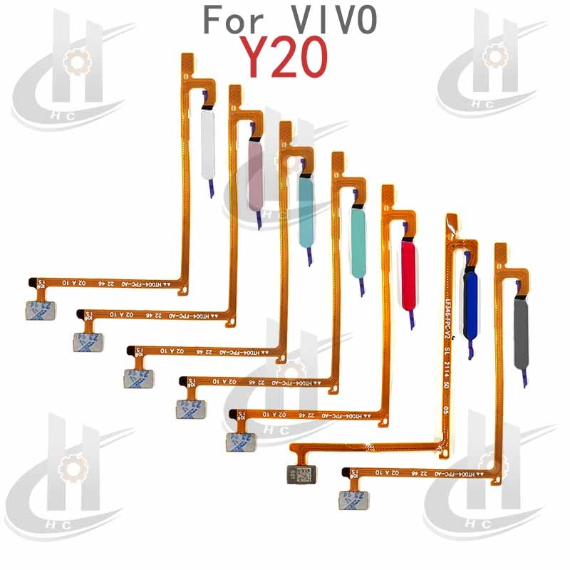 Fingerprint Touch Sensor Finger Power Switch ON OFF Side Button Key Flex Cable For Vivo Y20 ...