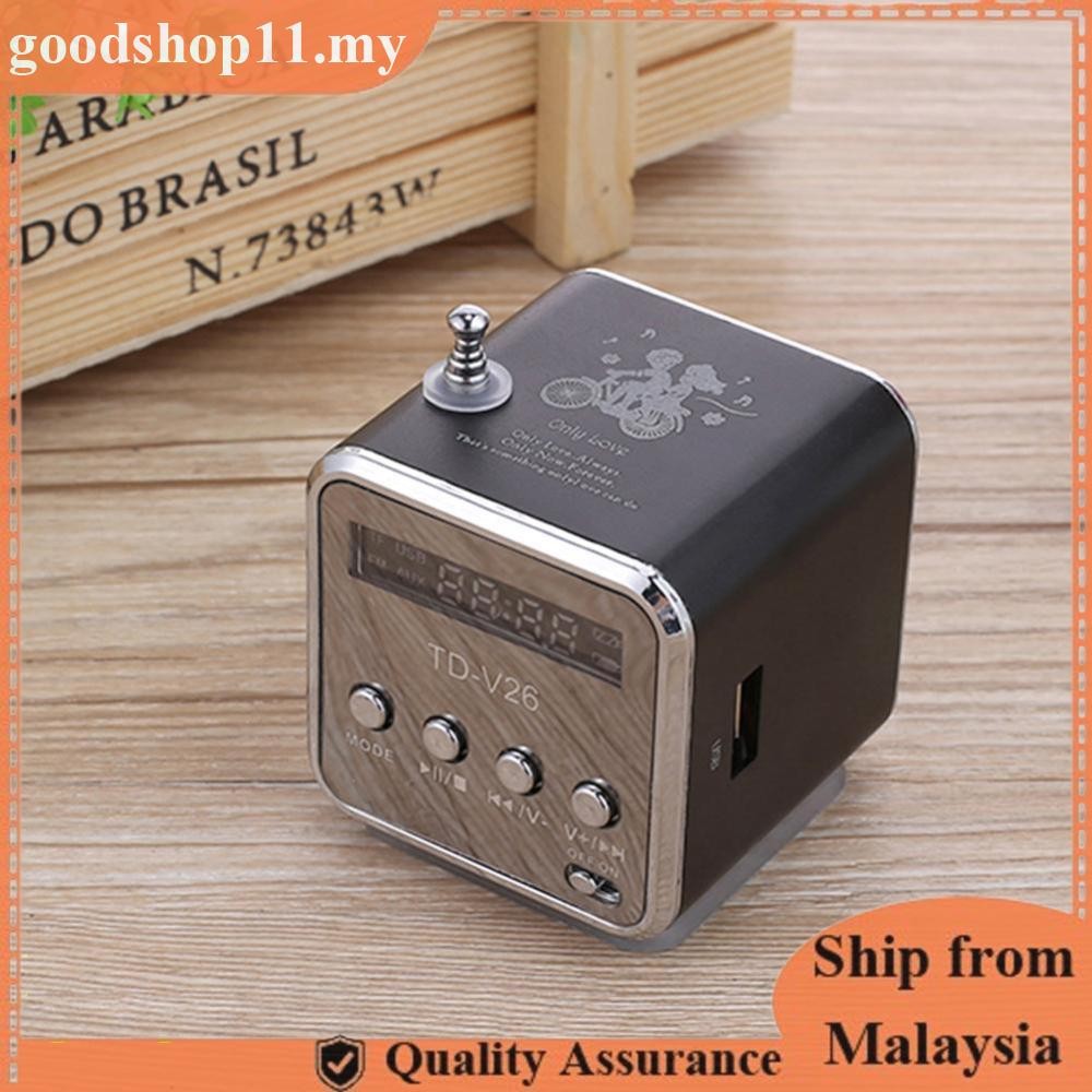 TD-V26 Mini Radio FM Digital Portable Speakers w/Receiver Support TF ...
