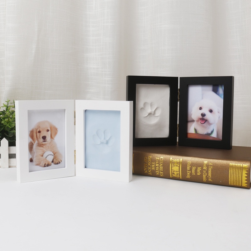 Pet Paw Print Pet Photo Frame Cat and Dog Paw Print Souvenir Set Cat ...