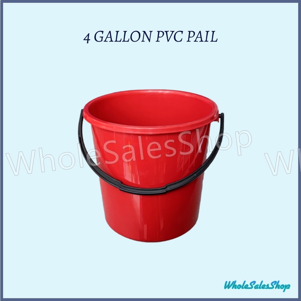 4 GALLON PVC PAIL PLASTIC PAIL BUCKET BALDI PLASTIK TONG AIR (RANDOM ...