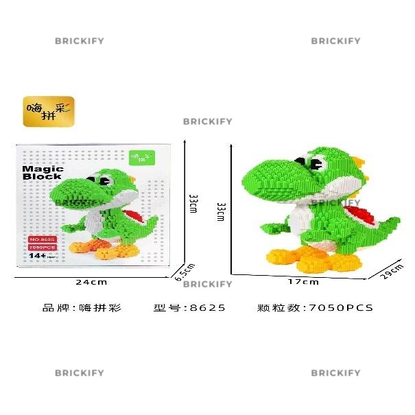 Yoshi Dino Building Block Gift Decoration Building Block Brick ...
