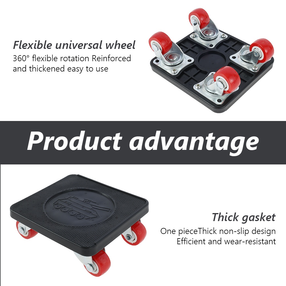 4PCS Heavy Duty Furniture Lifter 400KG Mover Lifter Transport Easy ...