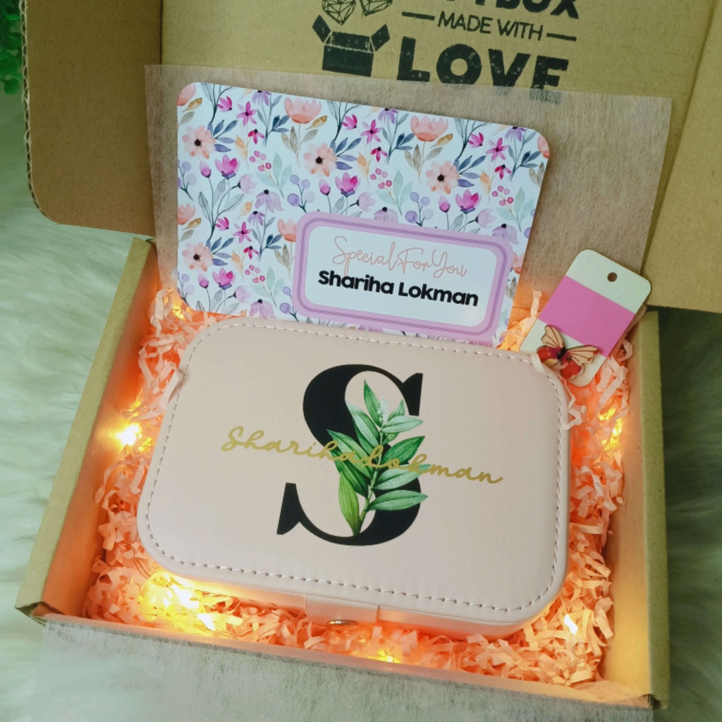 [Customize Jewelry Gift Box + Custom Name] Custom Alphabet Name Gift ...