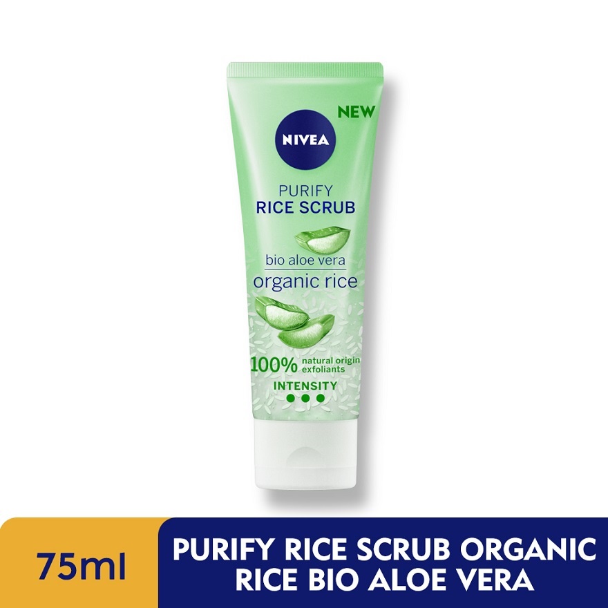 NIVEA Face Care Purify Organic Rice Scrub Aloe Vera 75ml | Shopee Malaysia