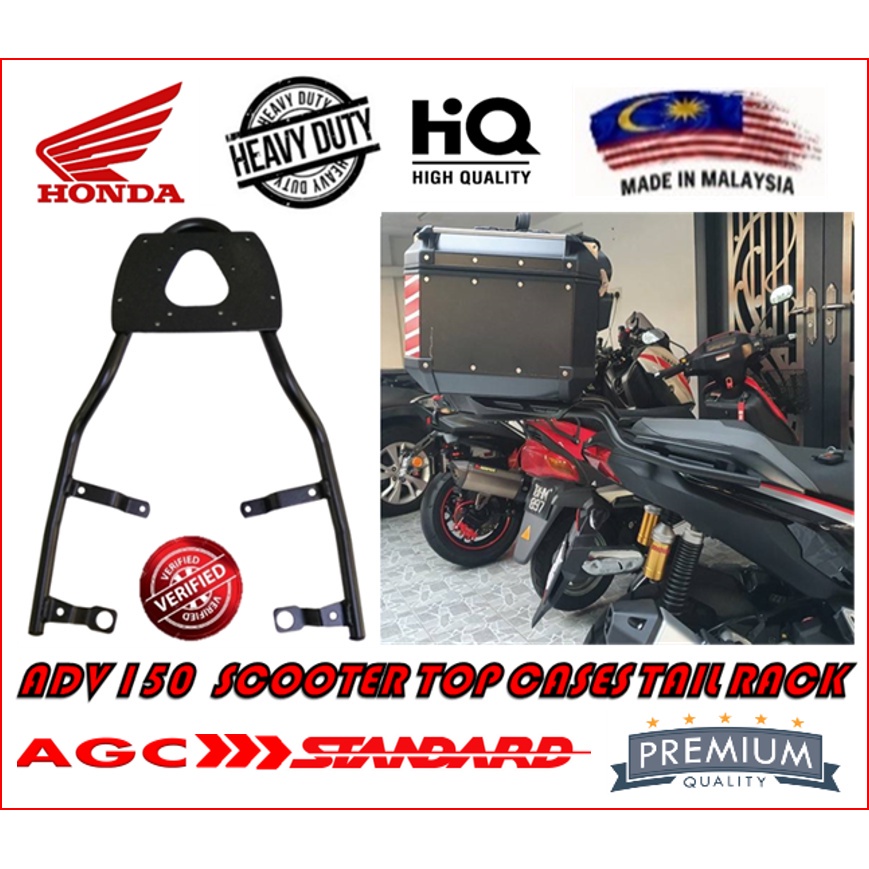 HONDA ADV 150 TOP BOX RACK HEAVY DUTY SCOOTER MONORACK STRONG HIGH ...