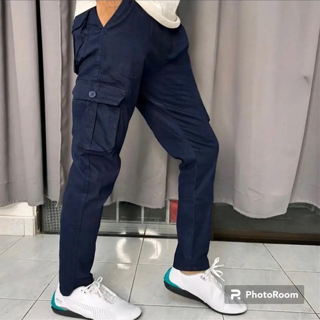Seluar cargo Slim-Fit premium quality multipocket boleh pakai tali ...