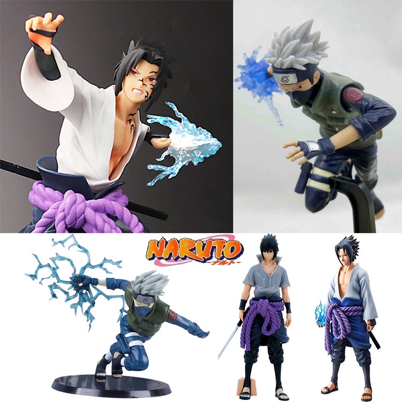 NARUTO Uchiha Sasuke Hatake Kakashi Anime PVC Action Figure Desktop ...