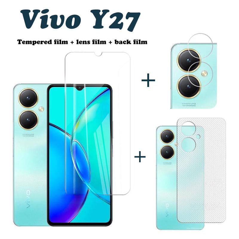 Tempered Glass Screen Protector Full Cover For Vivo Y27 Y36 Y17S Y02S Y16 Y02 Y02T Y02A 4G 5G ...