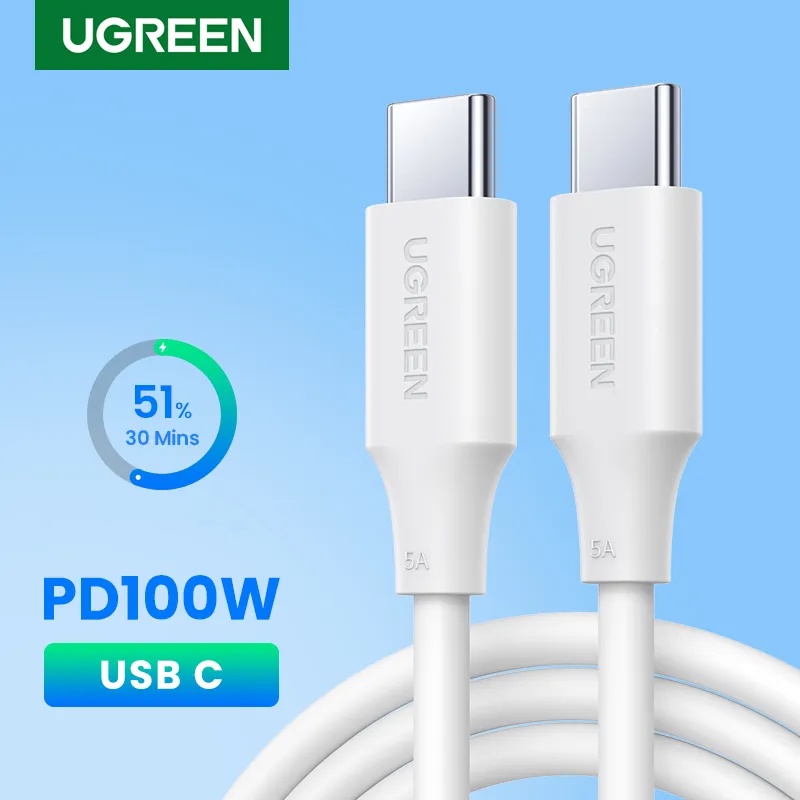 UGREEN Type C Cable 100W Usb C To Type C Cable For Samsung Galaxy Fast Charging Cable 5A Usb ...
