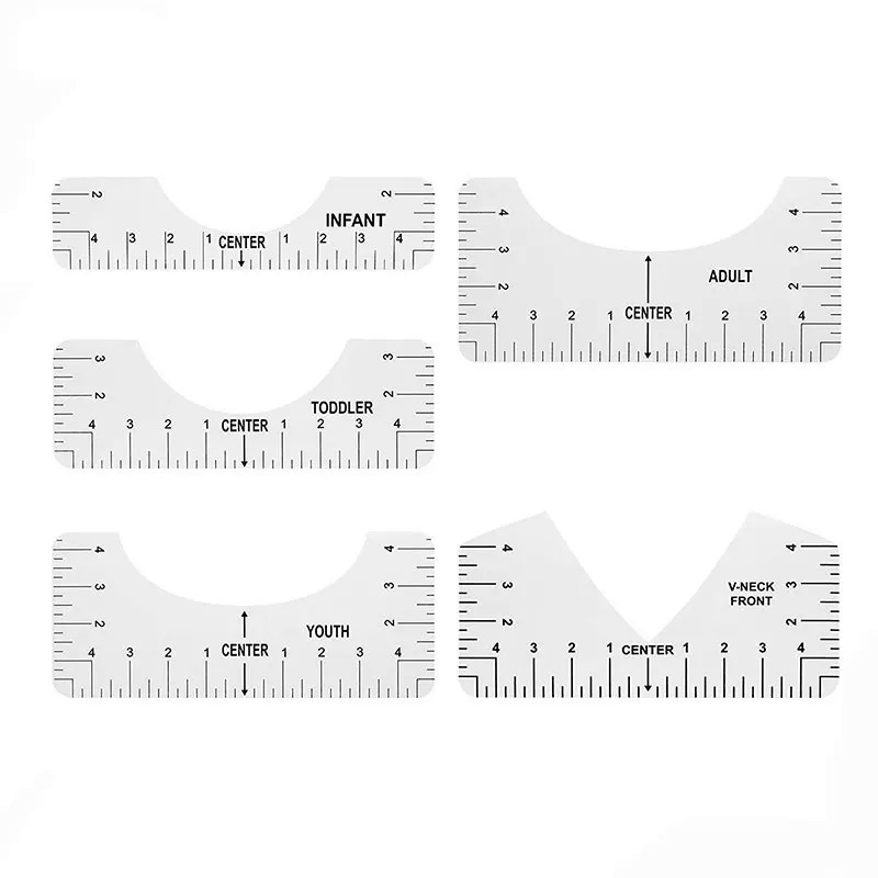 T-Shirt Ruler Guide Set, T-Shirt Alignment Rulers to Center Designs ...