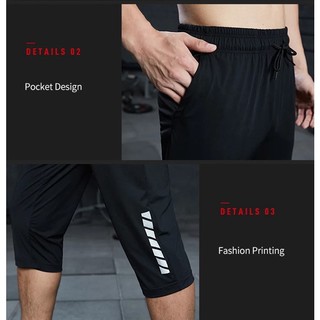 Casual 3 Quarter Short Sport Pants Jogging Running Gym Fitness ...