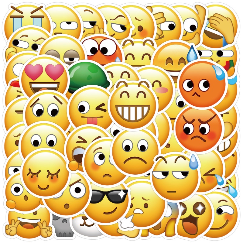 60pcs Funny Emoji Stickers for Kids, Waterproof Emoticon Stickers Smile Stickers for School ...
