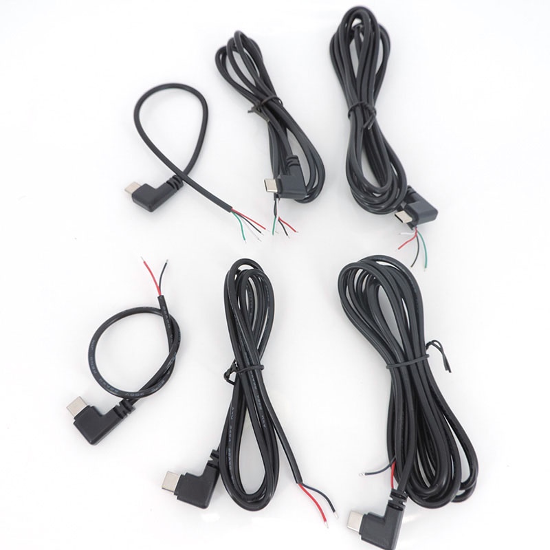 2pin 4 core pin wire USB 2.0 Type C Male female elbow type-c Cable ...