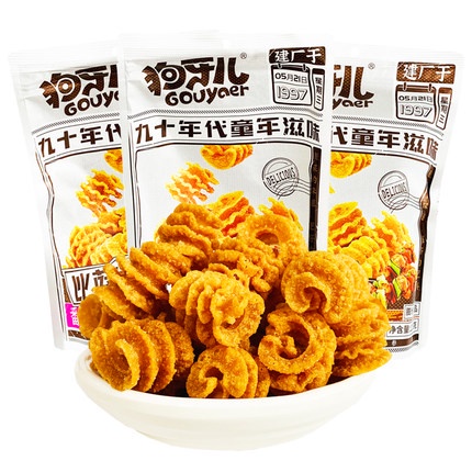 【狗牙儿】比萨卷-烧烤味/花椒味/番茄味/香辣味 188克 [GOUYAER] Pizza Roll-BBQ Flavor/Sichuan ...