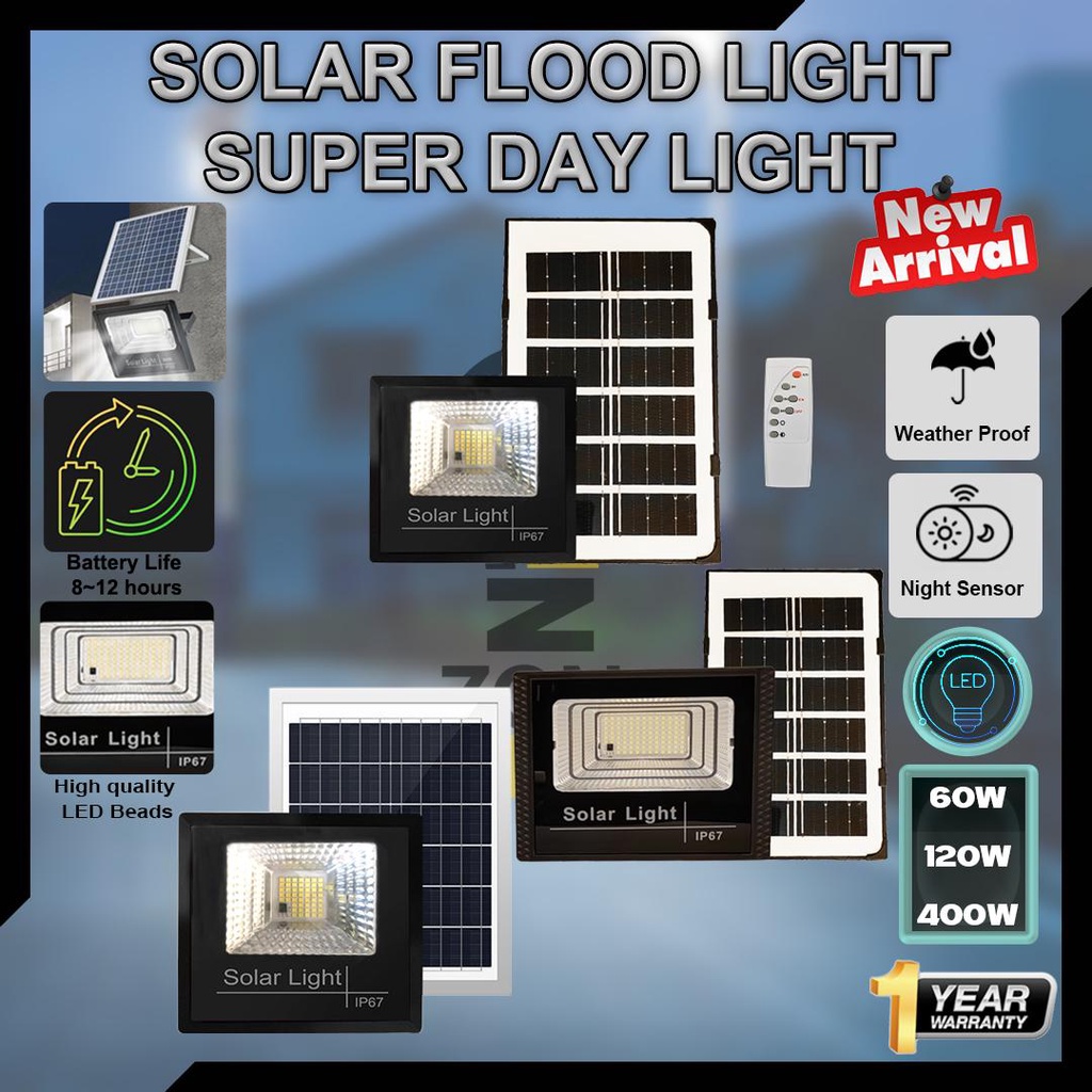 SOLAR LED spotlight IP67 weatherproof high brightness 400W Day Light ...
