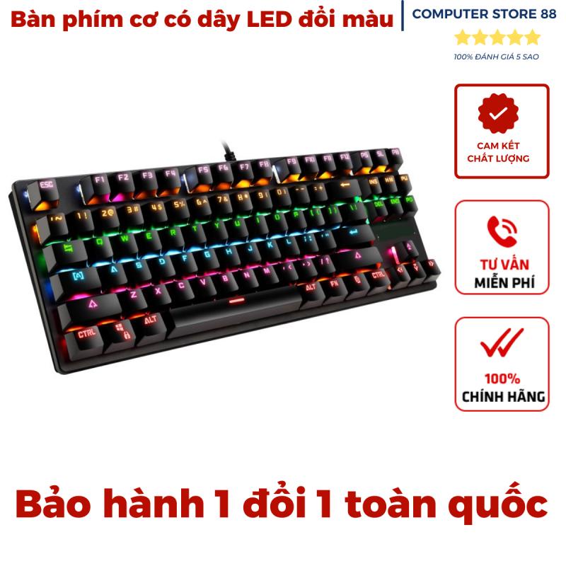 Mechanical keyboard with LED multiple lighting modes, wired mechanical ...