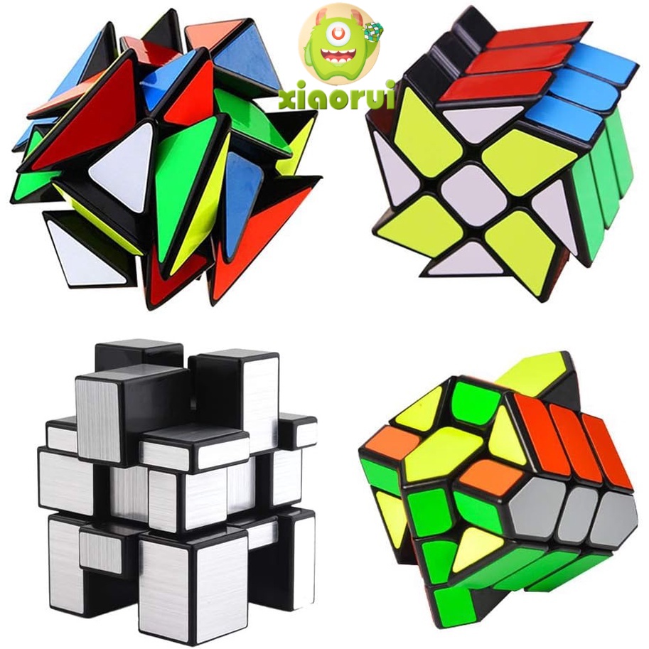 QiYi Cube 3x3x3 Speed Cube Mirror Windmill Fisher Axis Magic Puzzle ...