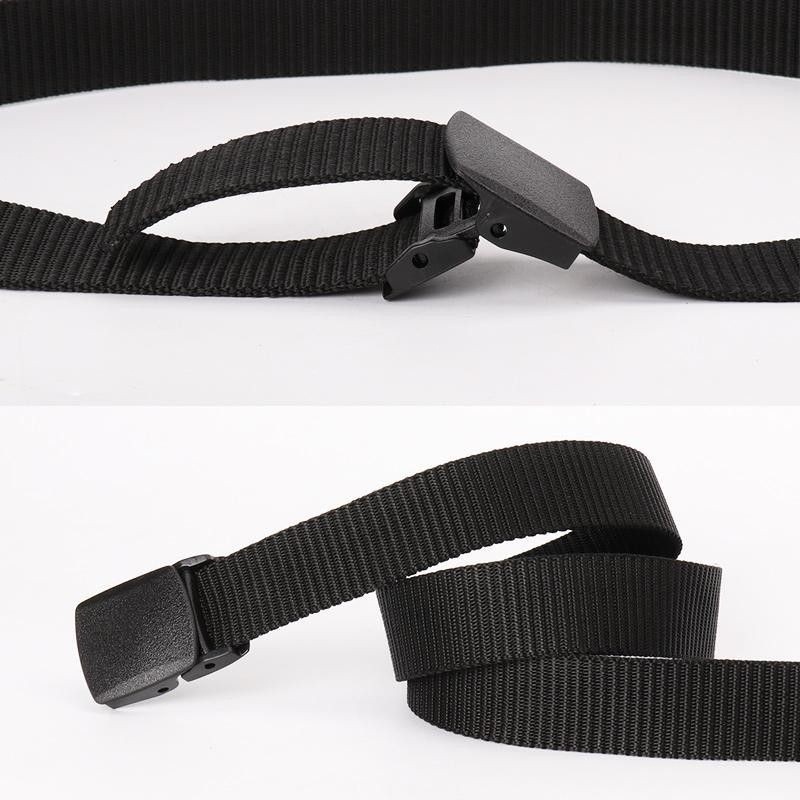 Unisex Men Belt Military Nylon Adjustable Belt Men Army Style No Metal ...