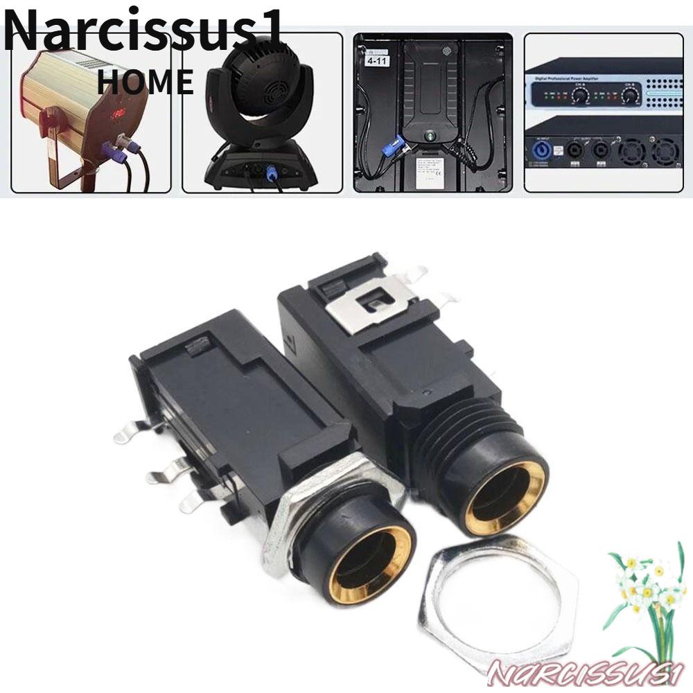 NARCISSUS 6.35mm Mono Female Jack, DIY Guitar Socket Microphone Socket ... NARCISSUS 6.35mm Mono Female Jack, DIY Guitar Socket Microphone Socket ...