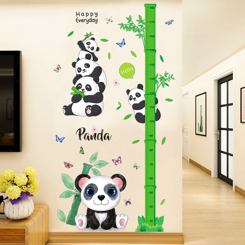Panda Bamboo Height Stickers Children S Room Classroom Layout ...