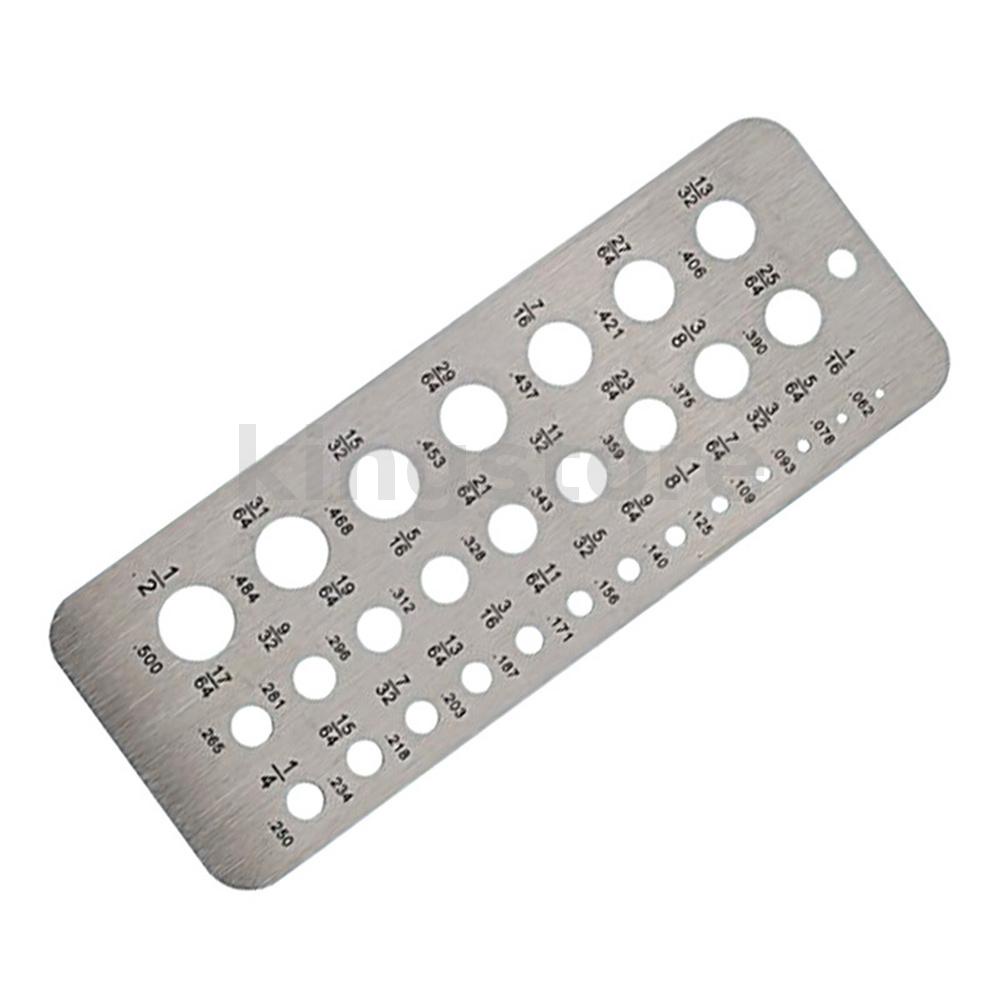 Stainless Steel 29-Hole Drill Gauge with High Contrast Markings Durable ...
