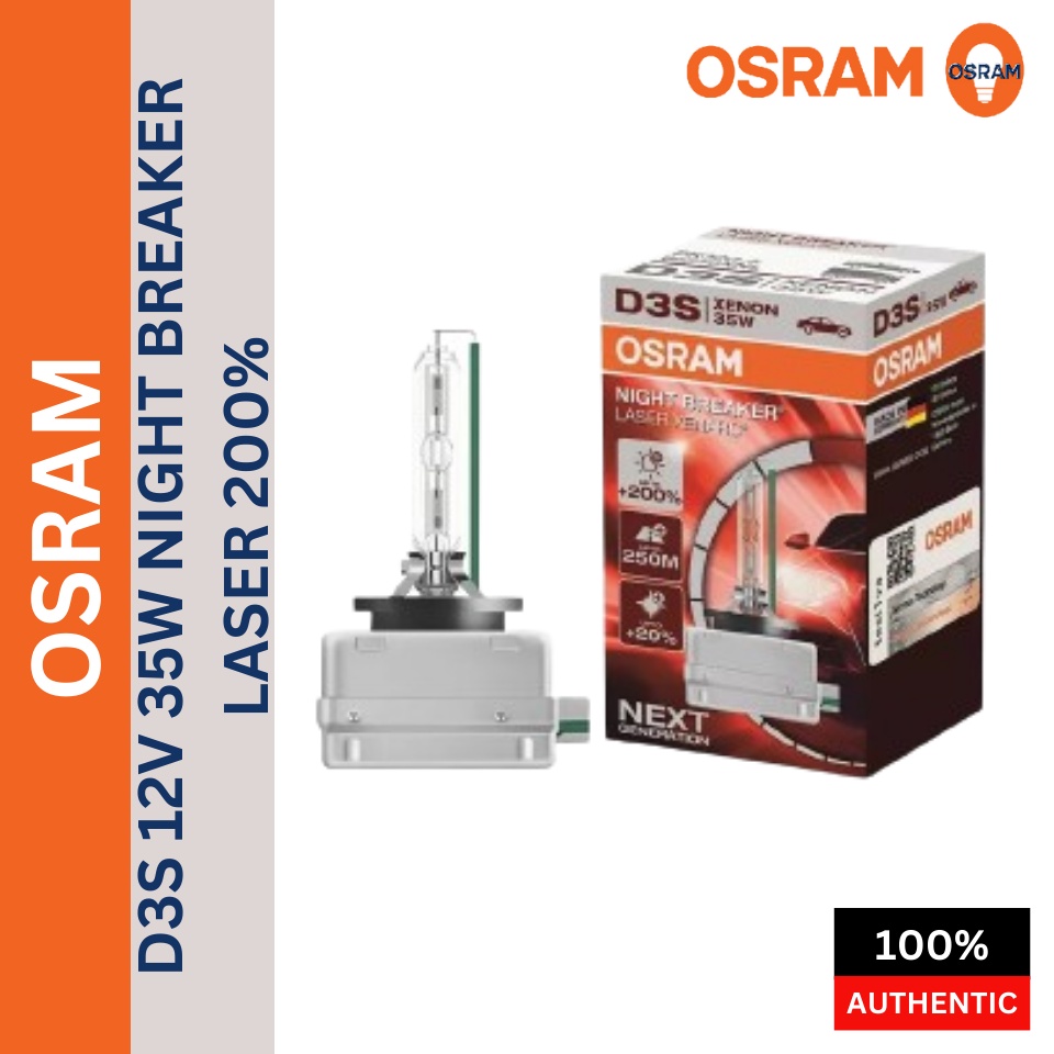 66340XNL Osram D3S Xenarc Night Breaker Laser - Car Headlight D3S Bulbs ...