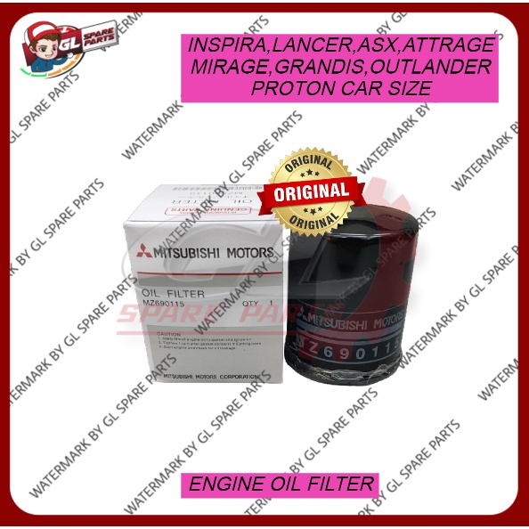 100% ORIGINAL MITSUBISHI OIL FILTER PROTON INSPIRA LANCER ASX ATTRAGE ...