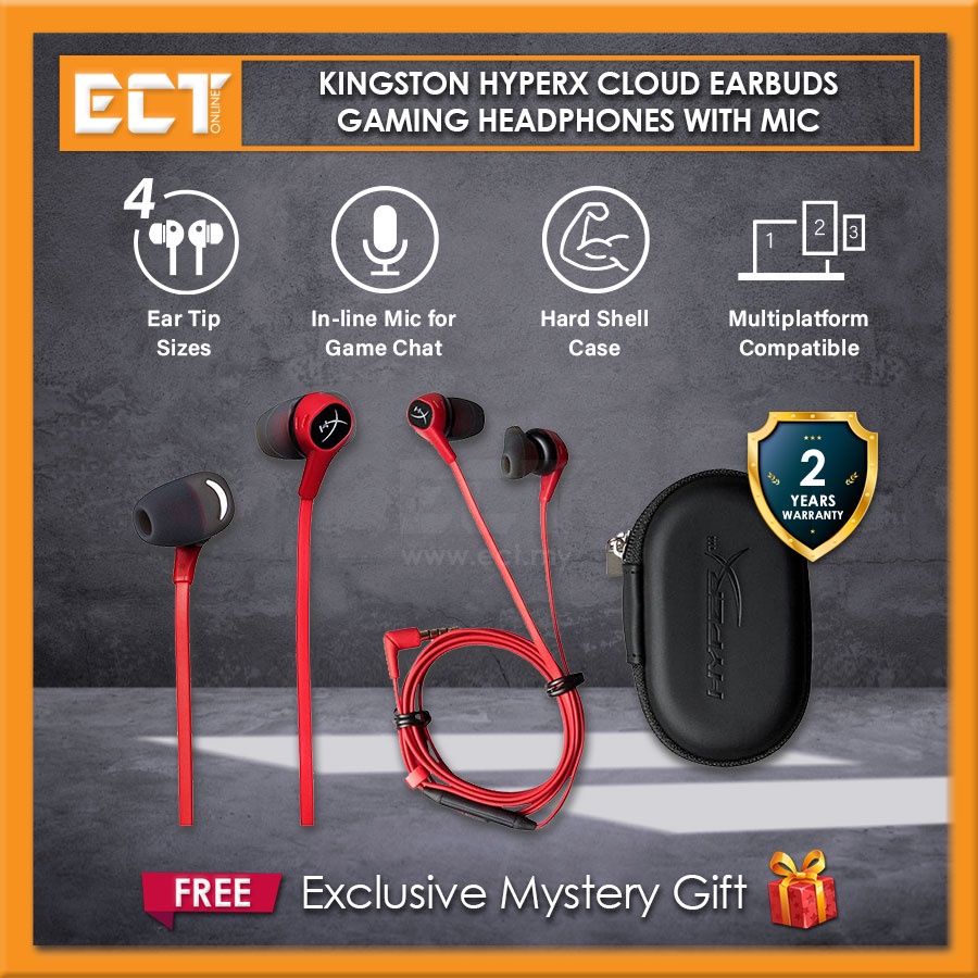 Kingston Hyperx Cloud Earbuds Ii Gaming Headphones With Mic Hx Hsceb