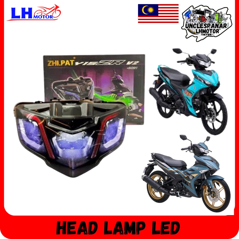 Head Lamp Lampu Depan ZHIPAT ZHI PAP LED Y15ZR V2 LC135 V8 | Shopee ...