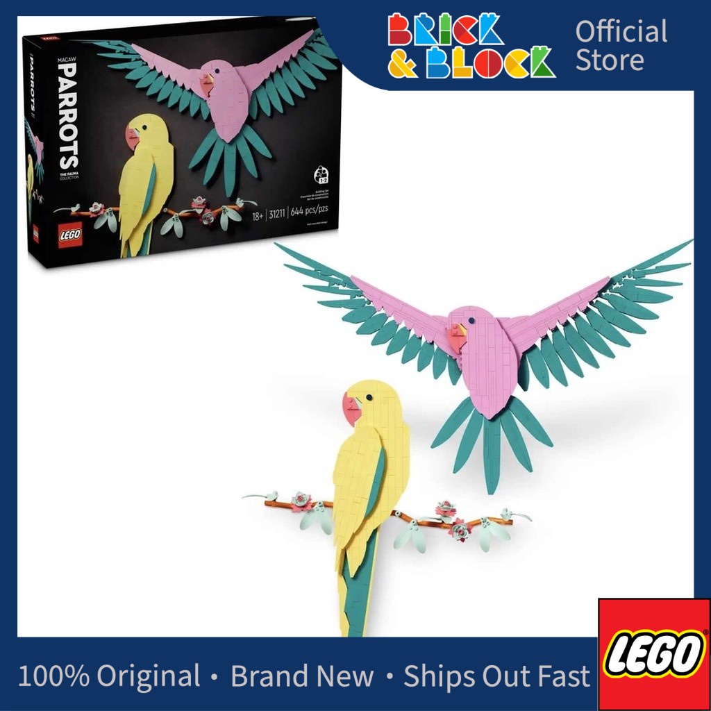 LEGO 31211 The Fauna Collection – Macaw Parrots | LEGO ART | Shopee ...