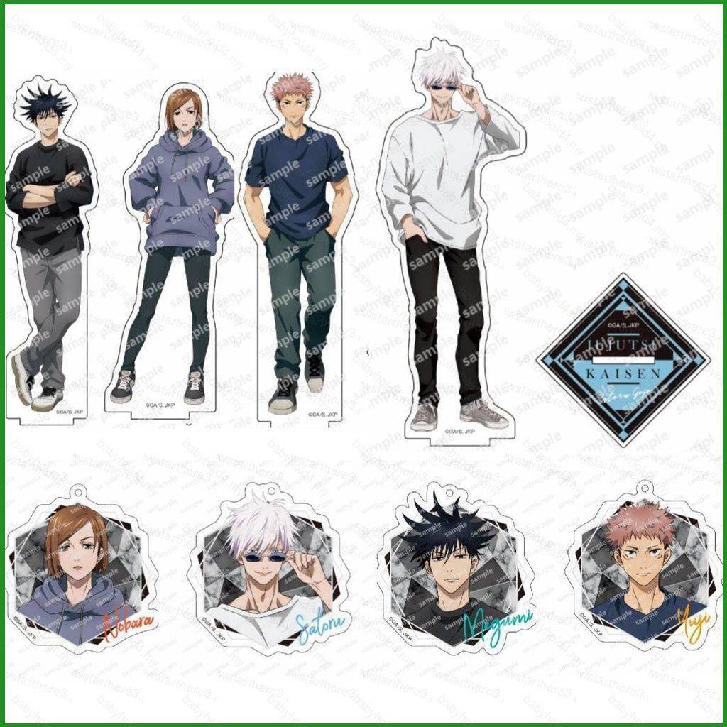 Jujutsu Kaisen Anime Figure Keyring Model Toy Acrylic Plate Holder Gojo ...